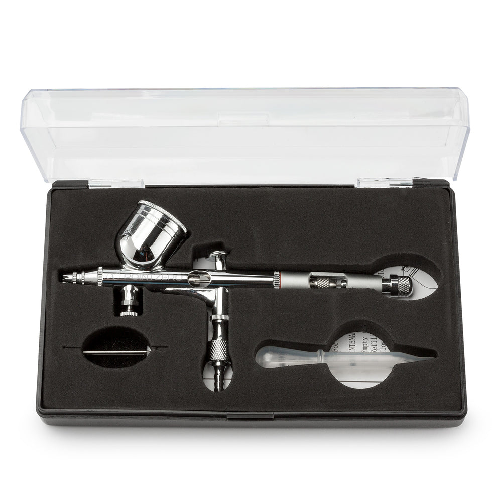 Dual-Action 9cc Gravity-Feed Airbrush Set with MAC Valve - .2mm Nozzle ...