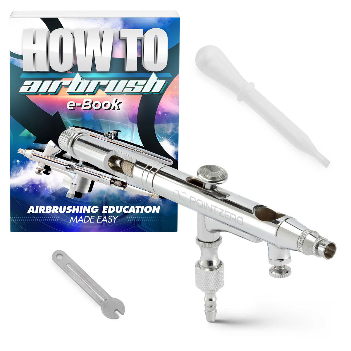 Dual-Action 5cc Gravity-Feed Airbrush Set with MAC Valve - .2mm Nozzle ...