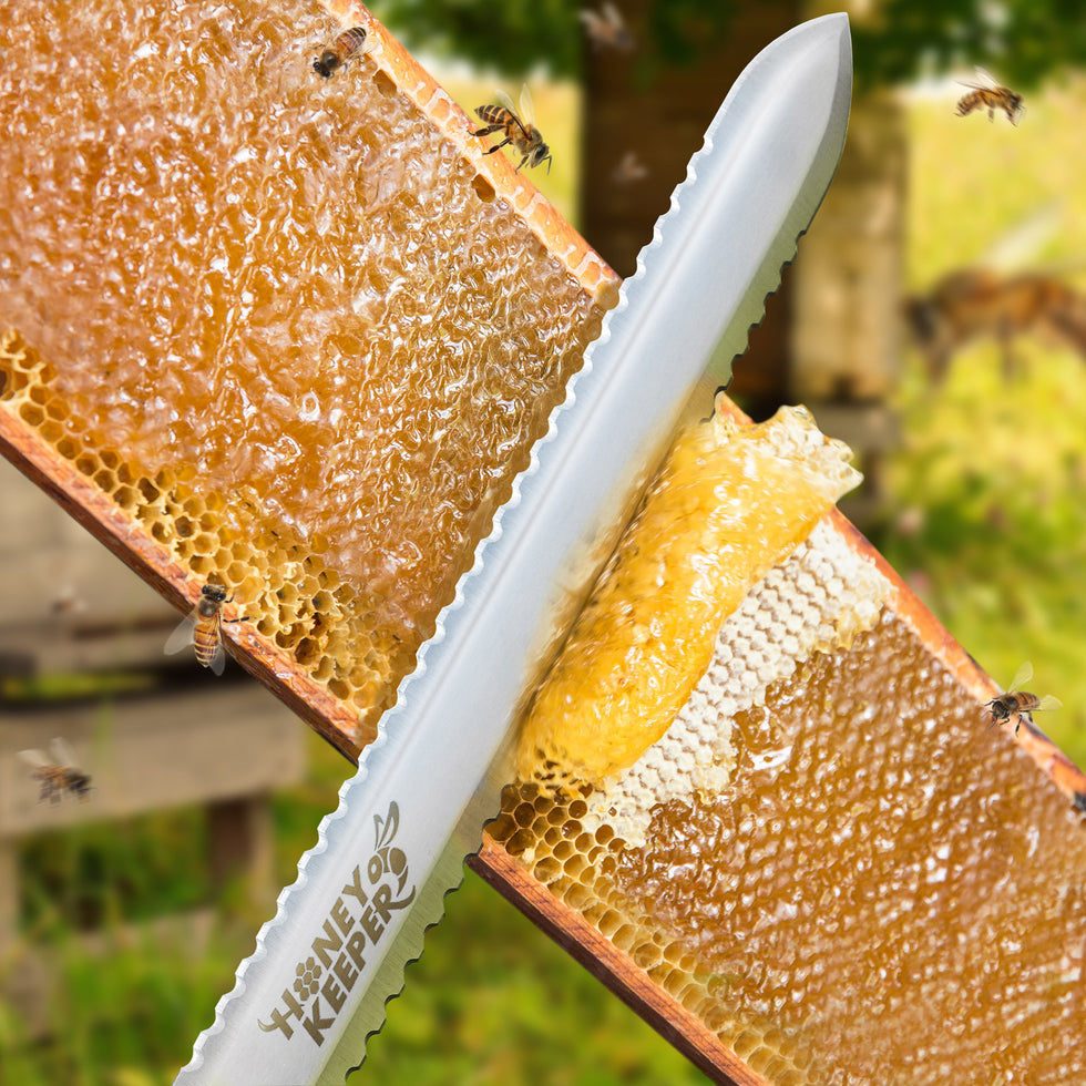 Stainless Steel Serrated Uncapping Knife Honey Scraper Beekeeping Tool ...