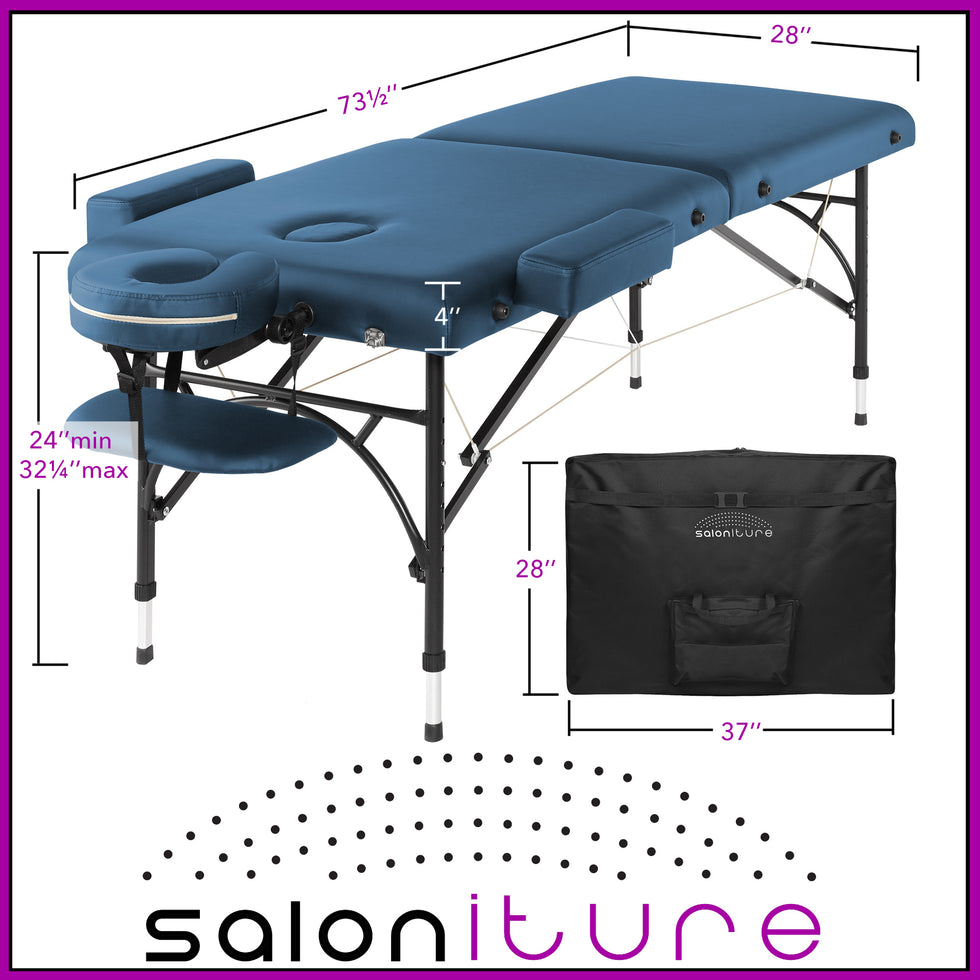 Professional Portable Bi-Fold Massage Table with Aluminum Legs – Mix ...