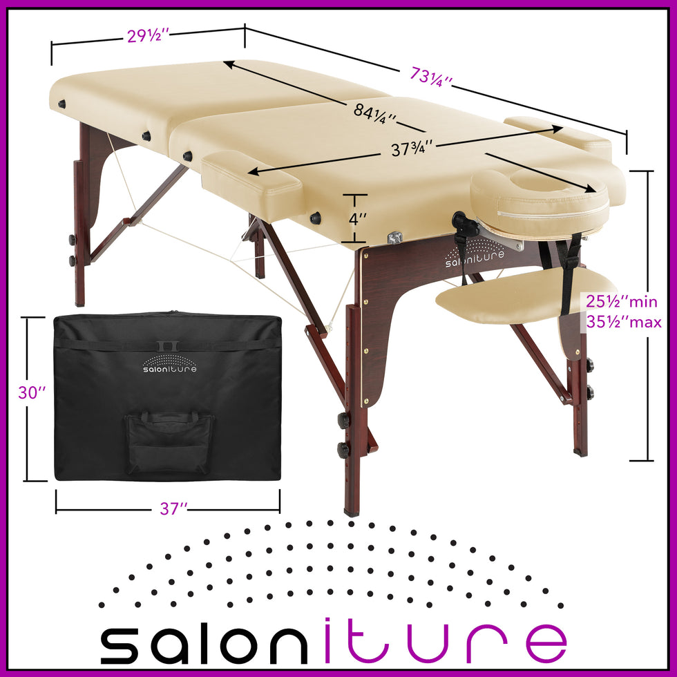 Professional Portable Bi-Fold Memory Foam Reiki Massage Table – Mix ...