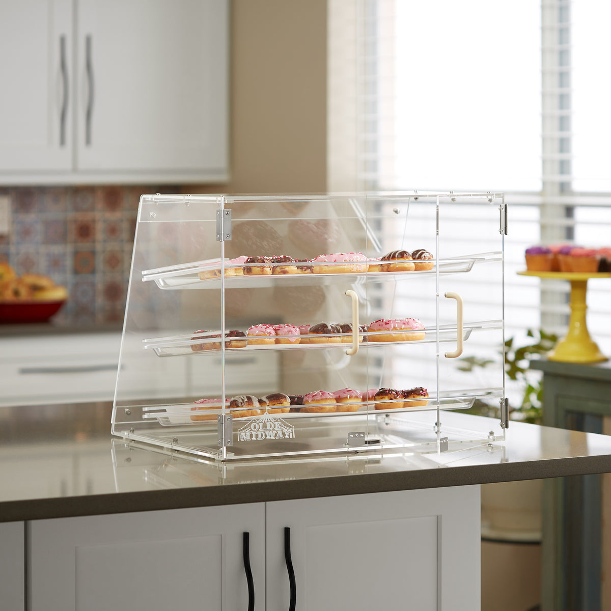 OPEN BOX - Acrylic Bakery Display Case - 3-Tier Pastry Countertop Box ...
