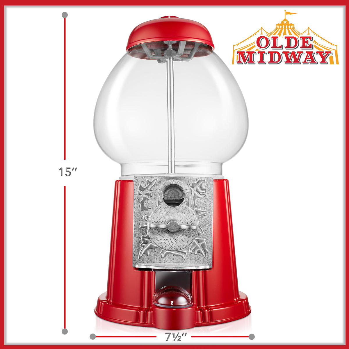 15" Gumball Machine - Red – Mix Wholesale