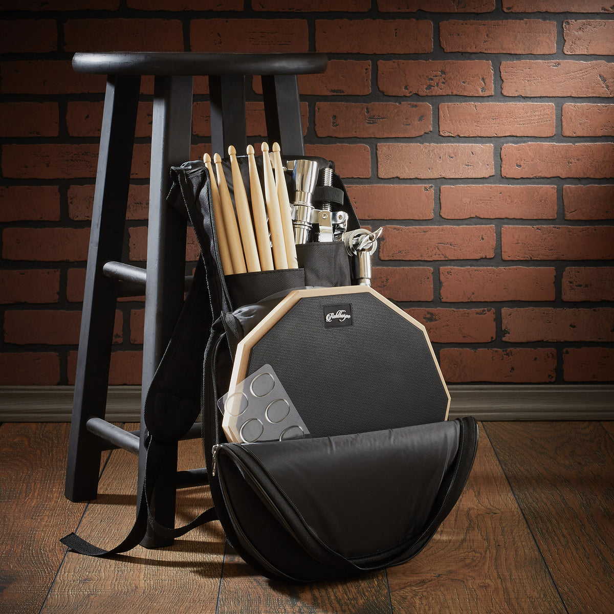 OPEN BOX - 12" Practice Pad Drum Set with Snare Stand, Drumsticks - Bl ...