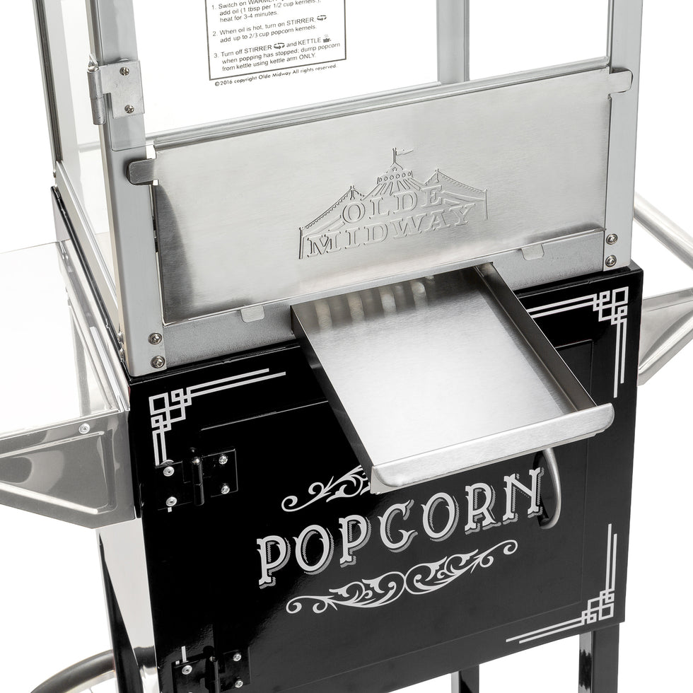 OPEN BOX - Vintage Style Popcorn Popper Machine w Cart and 6-Ounce Ket ...