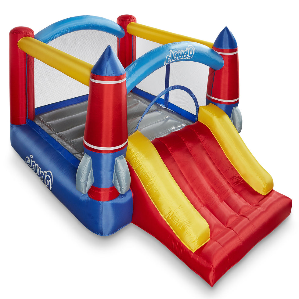 OPEN BOX - Rocket Bounce House with Slide and Blower Inflatable Bounce ...