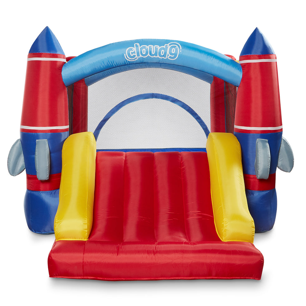 OPEN BOX - Rocket Bounce House with Slide and Blower Inflatable Bounce ...