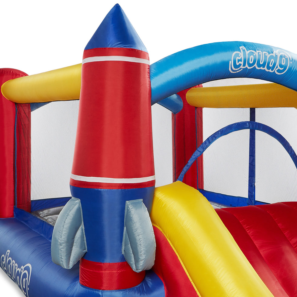 OPEN BOX - Rocket Bounce House with Slide and Blower Inflatable Bounce ...