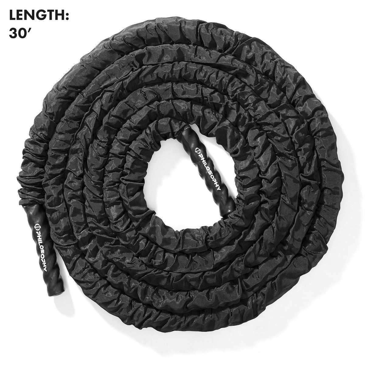 OPEN BOX - 30 Foot Exercise Battle Rope 2 Inch Diameter - Anchor Kit ...