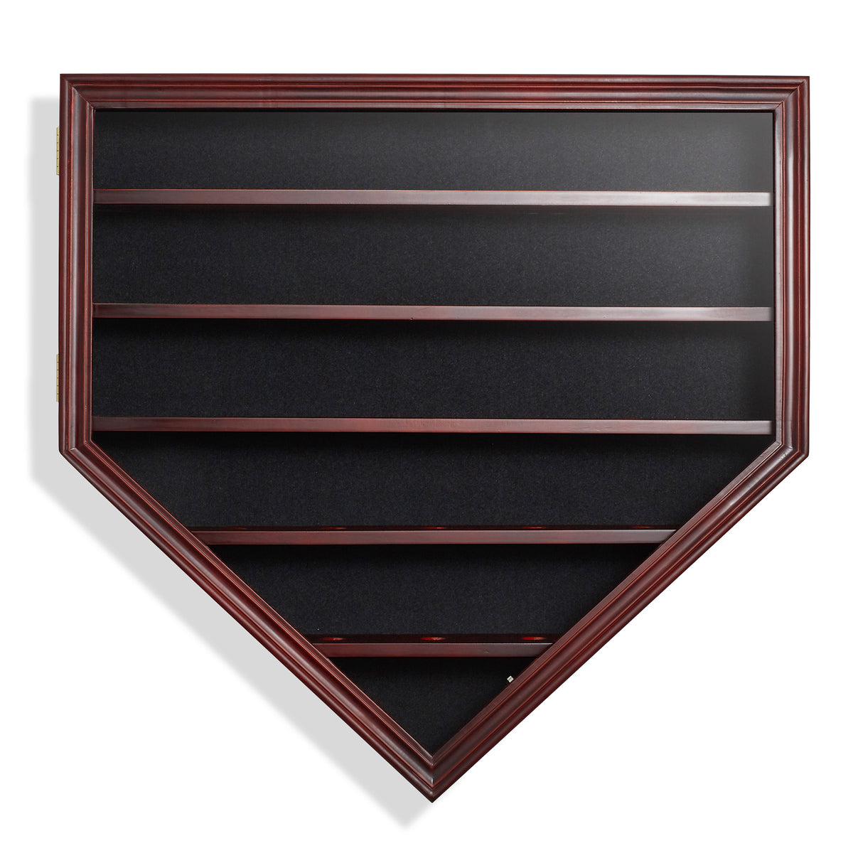 Baseball Display Case, Home Plate Shaped Holder for 30 Balls, Solid Wo ...